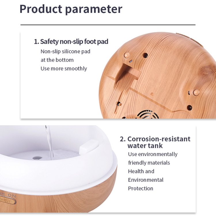 조류 케이지 나무 그래픽 아로마 테라피 기계 초음파 스마트 홈 다채로운 밤 빛 중공 가습기 제품 사양 미국 플러그 깊은 나무 패턴