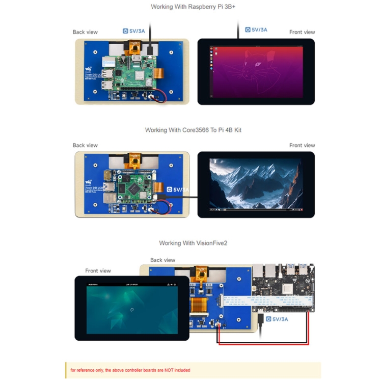 Waveshare 7 inch 800×480 IPS Capacitive Touch Display, DSI Interface, 5 ...