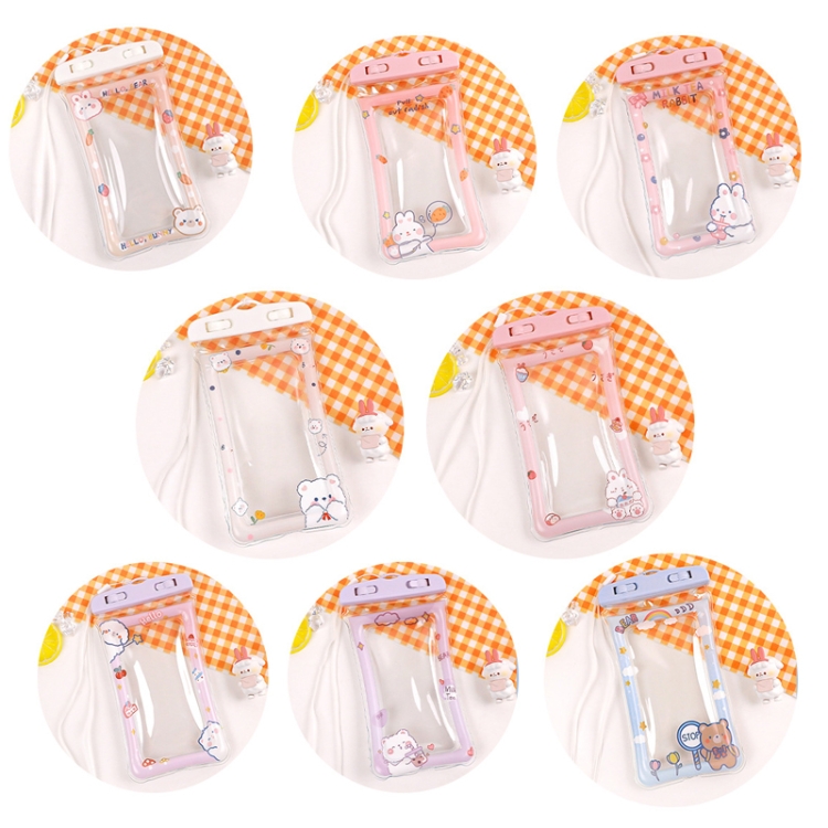 4 PCS Cute Cartoon Transparent Swimming Mobile Phone Waterproof Bag ...