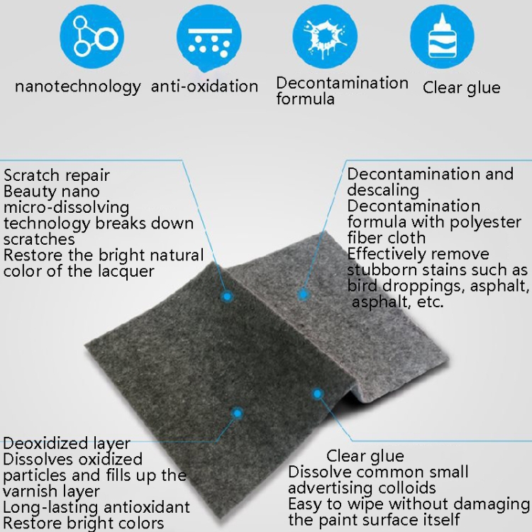 10 PCS Car Scratch Repair Nano Cloth Repair Spray Paint Cloth Remover ...