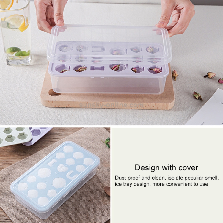 크리 에이 티브 Diy 홈 아이스크림 금형 얼음 격자 펭귄 모양 뚜껑 아이스 박스 보라색와 수제 아이스 큐브