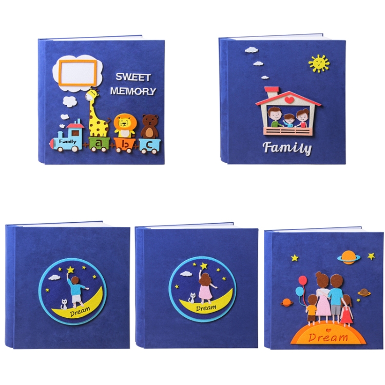 Large-Capacity Self-Adhesive Film-Covered Family Photo Album DIY Baby ...