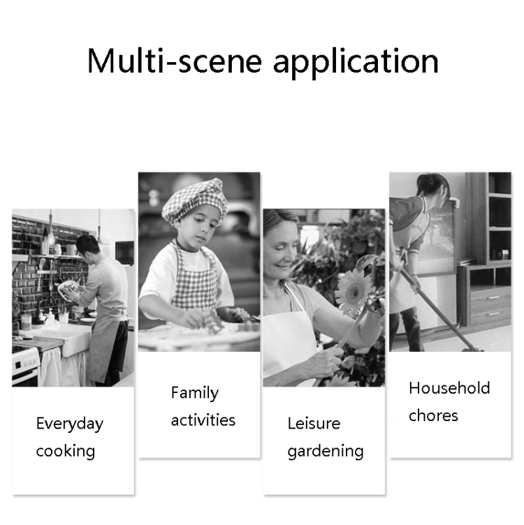 2 PCS Green Leaf Kitchen Apron Linen Cooking Gown Work Clothes ...