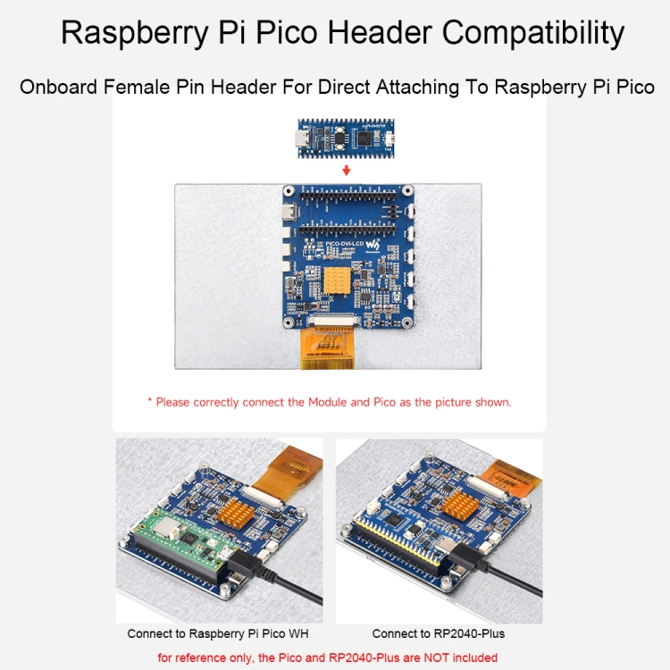 101 Inch Waveshare For Raspberry Pi Pico 1024×600 Pixel Ips Panel Dvi Display Module