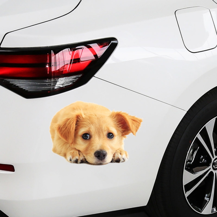 Style 1 Large 3D Simulation Dog Car Stickers Rain-Proof Sunscreen Car ...