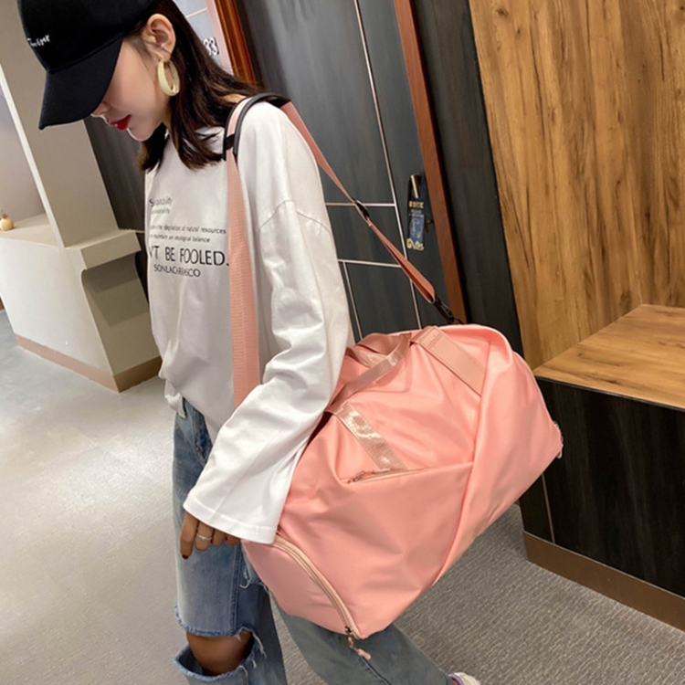 짧은 여행 가방 여성 큰 용량 건조 및 젖은 분리와 신발 위치 요가 피트니스 가방 어깨 손 수하물 가방 블랙