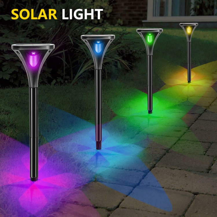 Ts S5206 4 Led 4면 발광 태양 잔디 램프 접지 플러그 빛 색온도 다채로운 그라디언트