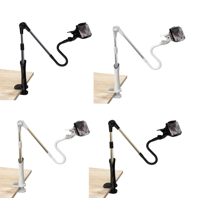 Two-Section Arm Mobile Phone Stand Bedside Desktop Lazy Stand(Black ...