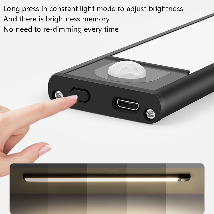 Intelligent Automatic Human Body Induction Wireless LED Lamp 60cm(Black ...