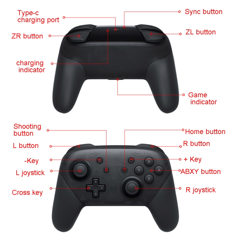L-0326 Wireless Gamepad สำหรับ Switch Pro, สไตล์: Monster Hunter - Full ...