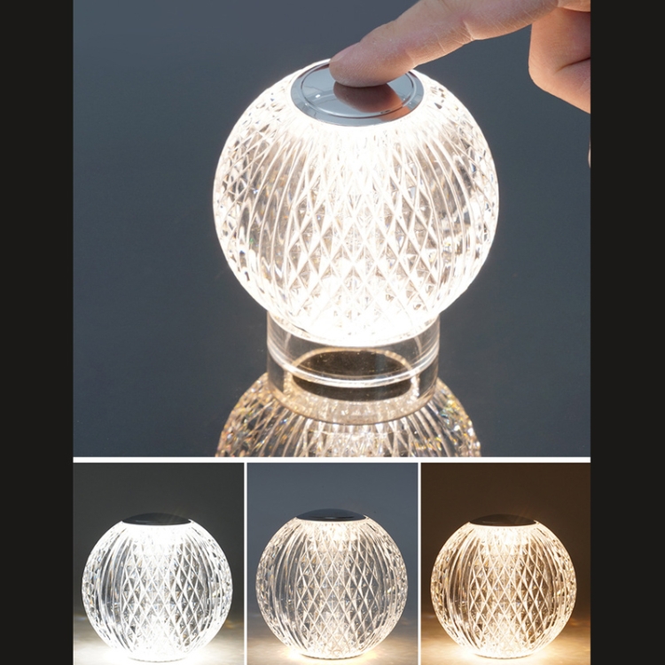 Crystal Ball Small Table Lamp USB Acrylic Night Light, Specification ...