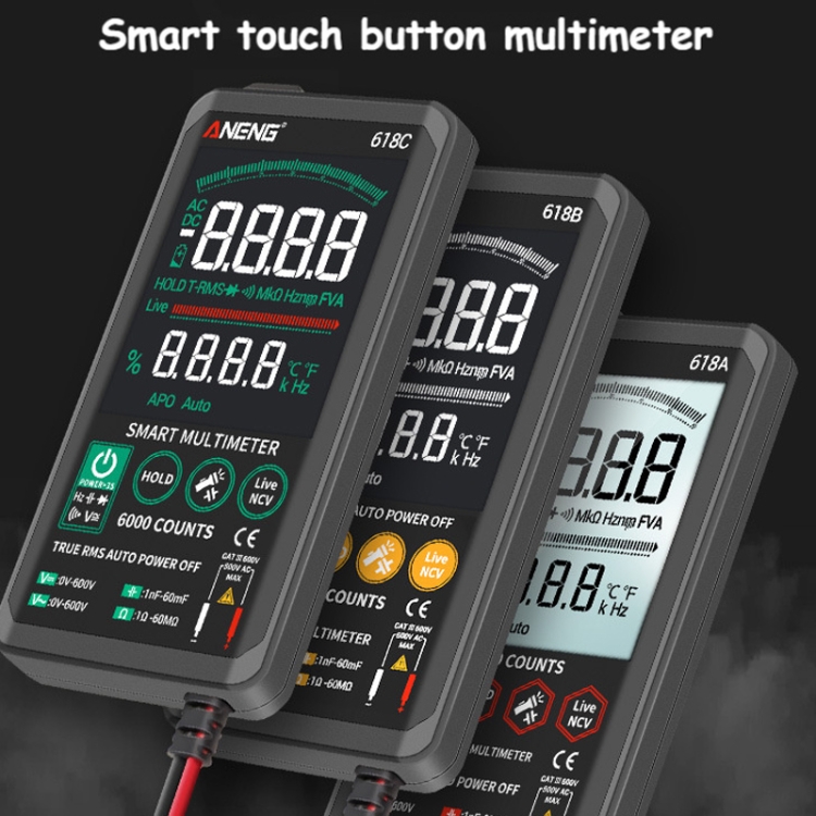 ANENG Smart Touch Button Multimeter Automatic Ultra-Thin Digital ...