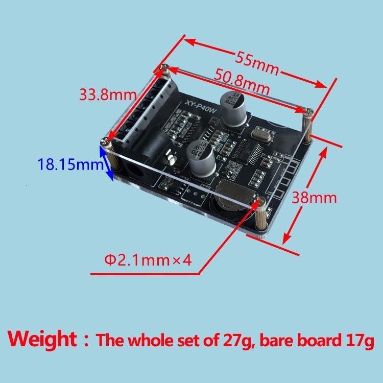 30W/40W Stereo Bluetooth Power Amplifier Plate 12V/24V High Power ...