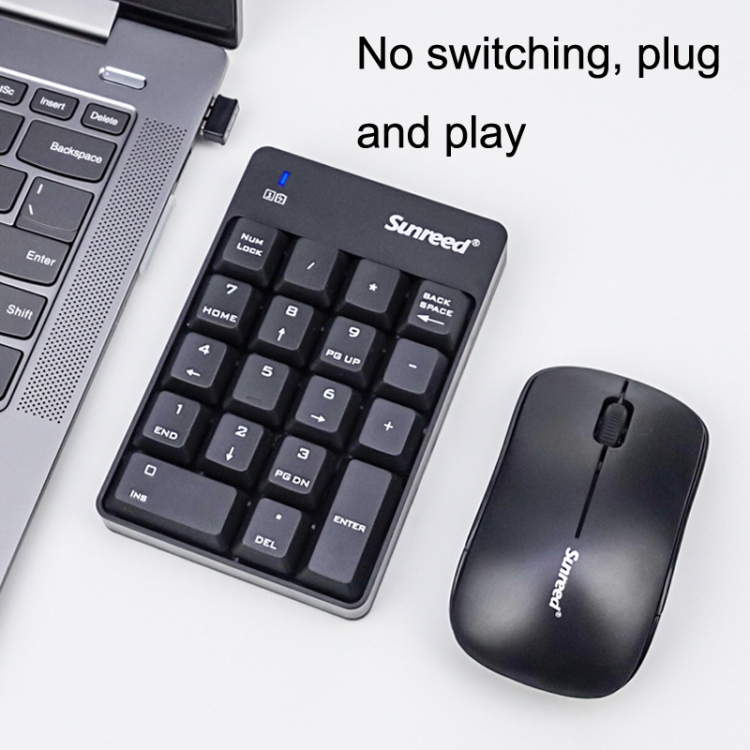 Sunreed SK-051AGT Notebook 2.4G Wireless Digital Keyboard Mouse Set