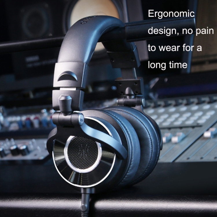 Oneodio M60 Tri-Band 균형 Hifi 모니터 믹서 스튜디오 DJ 유선 헤드셋, 케이블 길이 : 3m (검은 색)