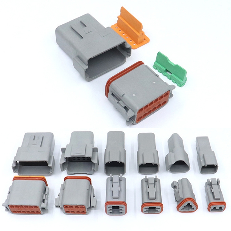 4 PCS DT04-2P / DT06-2S With Copper Car Waterproof Connector Conductive ...