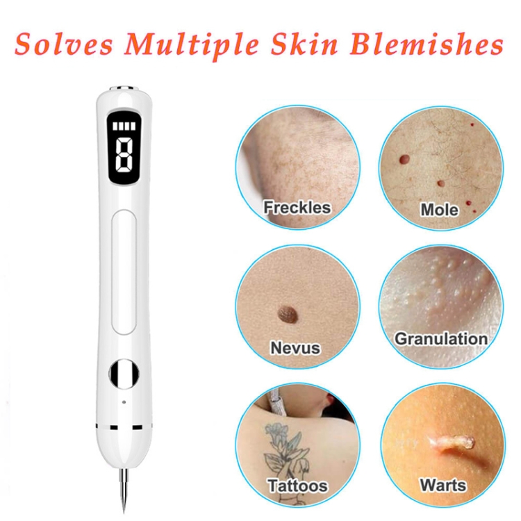 9 Gear Mole Point Pen Blue Light Rechargeable Spot Removal Pen Beauty ...