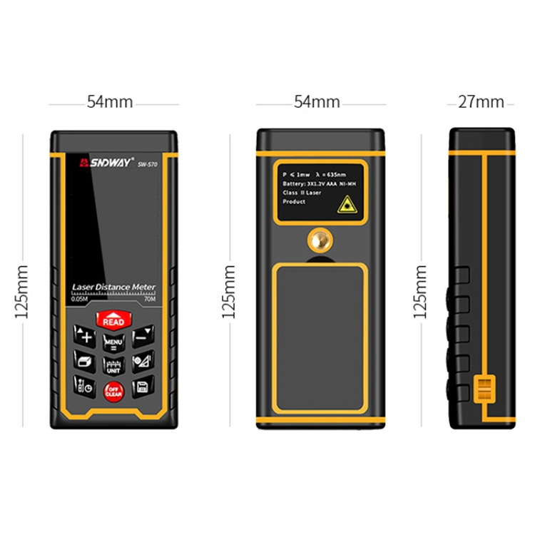 SNDWAY SW-S100 Laser Rangefinder Handheld Infrared Electronic Ruler ...