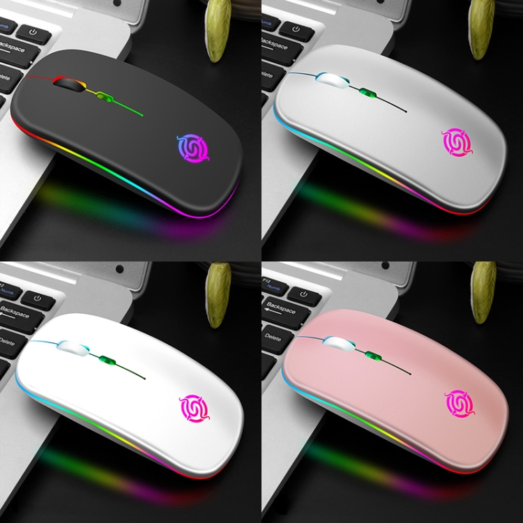 K-Snake BM110 RGB Lighting Effect Wireless Bluetooth Mouse(Black)