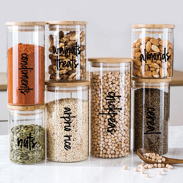 168 PCS Pantry Storage Stickers Waterproof and Oil-proof Food Label ...