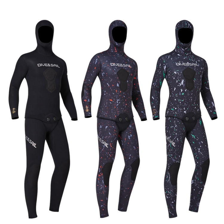 DIVE & SAIL 7mm Split Thick And Keep Warm Long Sleeves Hooded Diving ...