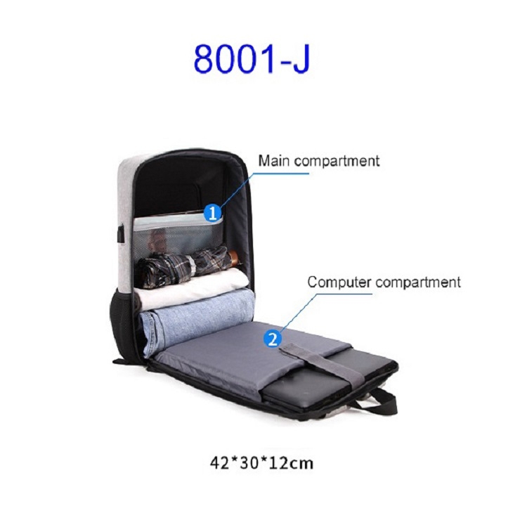 Hard Shell Backpack Alloy Frame Anti-Theft Computer Bag For Men, Color ...