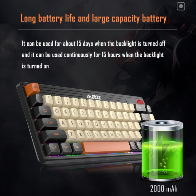 Ajazz K690T 69-key Wireless+Bluetooth+Wired Mechanical RGB Gaming ...