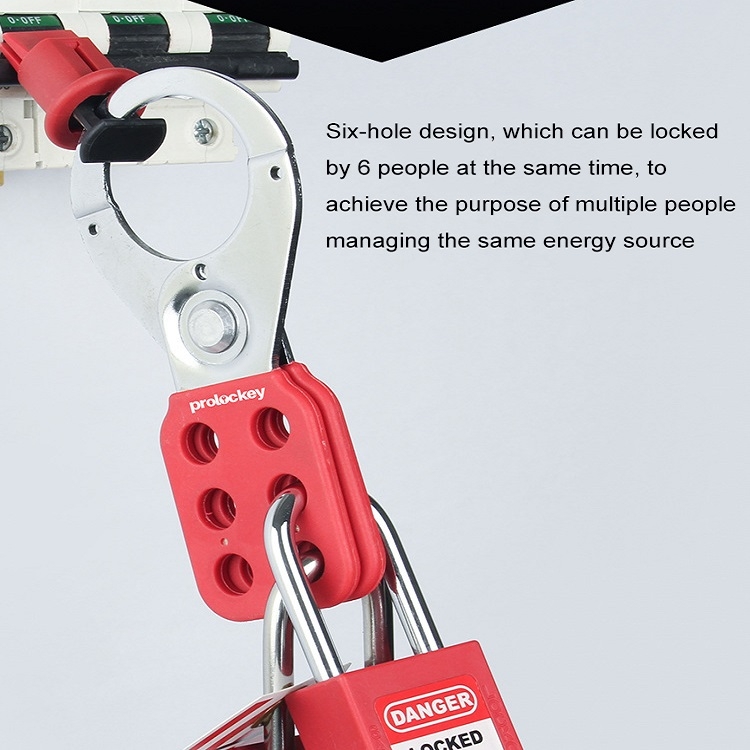 Prolockey Industrial Safety Steel Anti-Rust 6-Link Hasp Lock ...