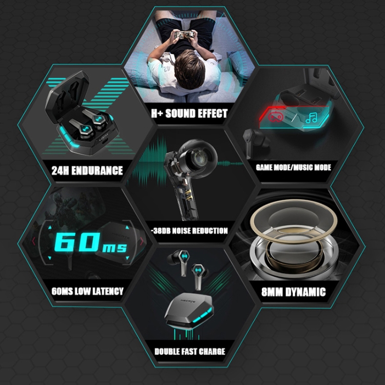 Edifier HECATE GX04 Low Latency Gaming Wireless Bluetooth Earphone(Pearl White)