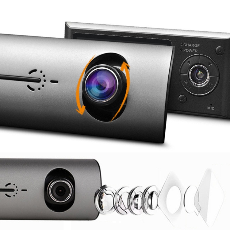R300M Dual Lens GPS Driving Recorder HD Car Camera, Style: Without Card ...