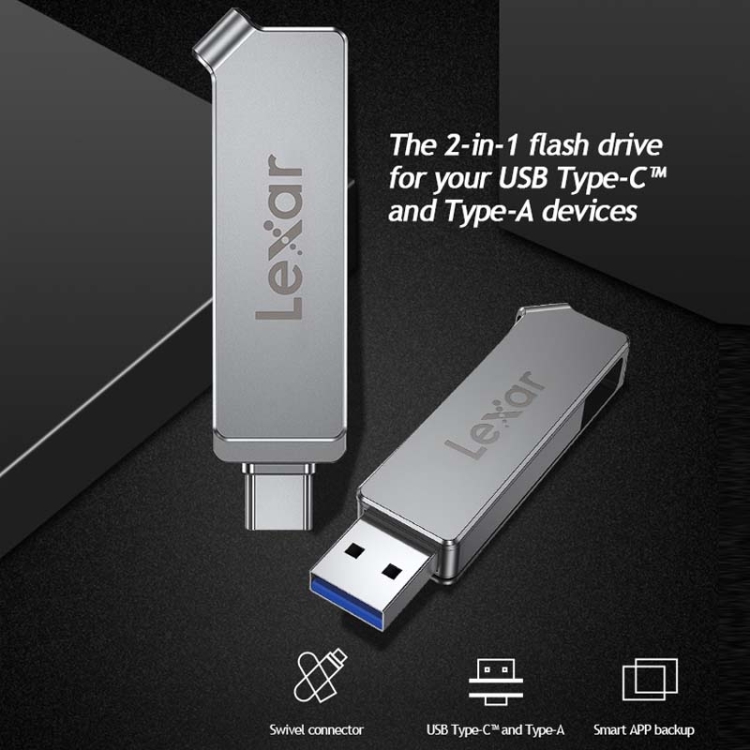 Lexar D30C High-Speed Mobile Computer Dual Interface USB Flash Drive ...