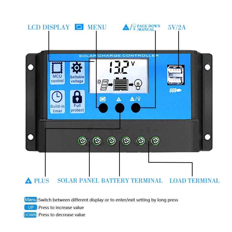 Solar Power System Inverter 30A Controller+18W 12V Solar Panel ...