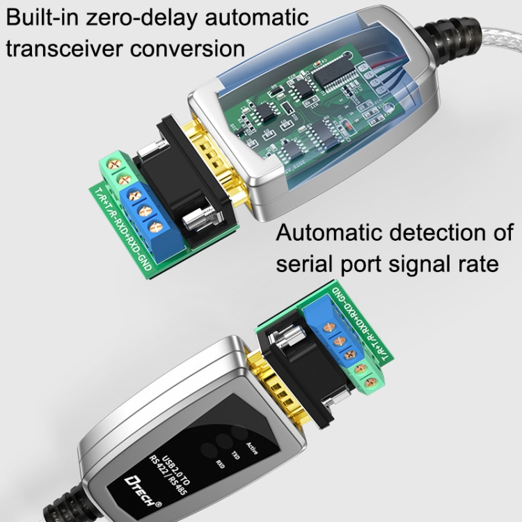 DTECH DT-5019 USB To RS485/422 Industrial Converter Serial Line ...