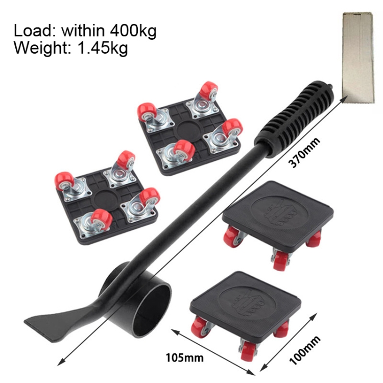 5 in 1 Universal Wheel Heavy Object Moving Tool, Modell: Black Square ...