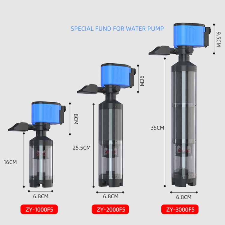 ZHIYANG Fish Tank Filter Seau Pompe de filtration de collecte de fumier ...