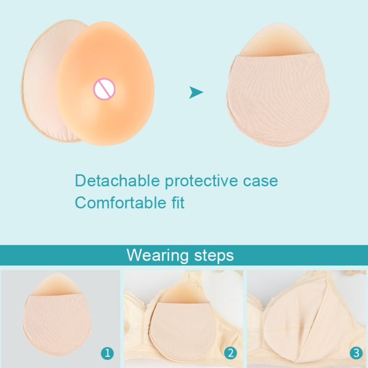 Postoperative Rehabilitation Drop-Shaped Silicone Fake Breast, Size: CT6 300g(Skin Color)