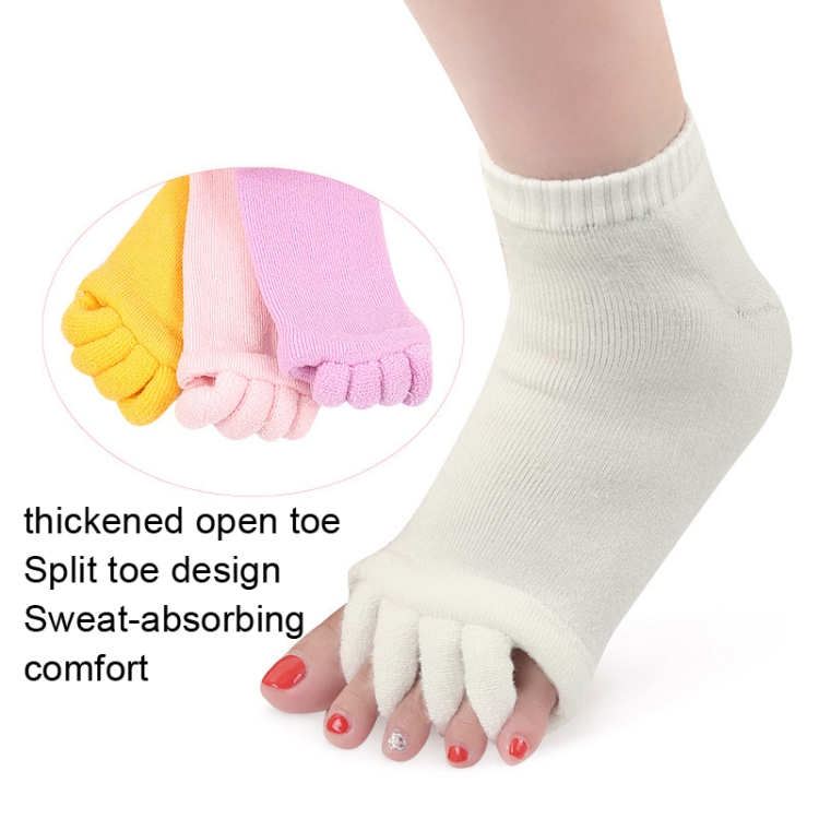 Massage Five-finger Socks Thickened Open-toed Socks, Color: Royal Blue