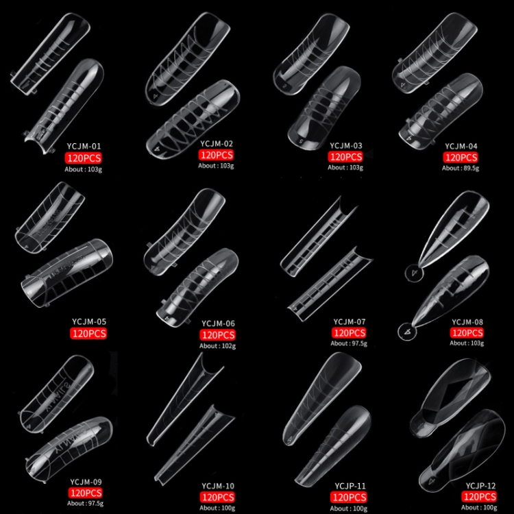 2 Boxes Nail Crystal Rapid Light Therapy Extension Nail Model, Shape ...