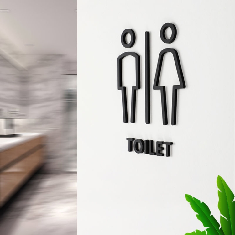 19 x 14 cm Letrero de baño personalizado Letrero de WC Letrero de ...