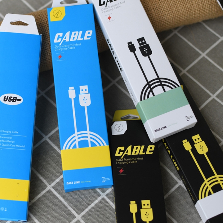 50 PCS Data Cable Packaging Carton Mobile Phone Charging Cable Storage ...