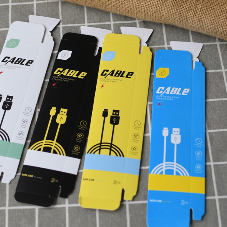 50 PCS Data Cable Packaging Carton Mobile Phone Charging Cable Storage ...