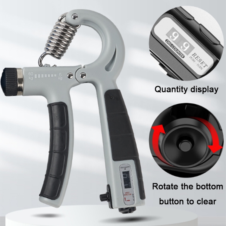 5-60KG Adjustable Grip Strength Wrist Fitness Exerciser Orange Black ...