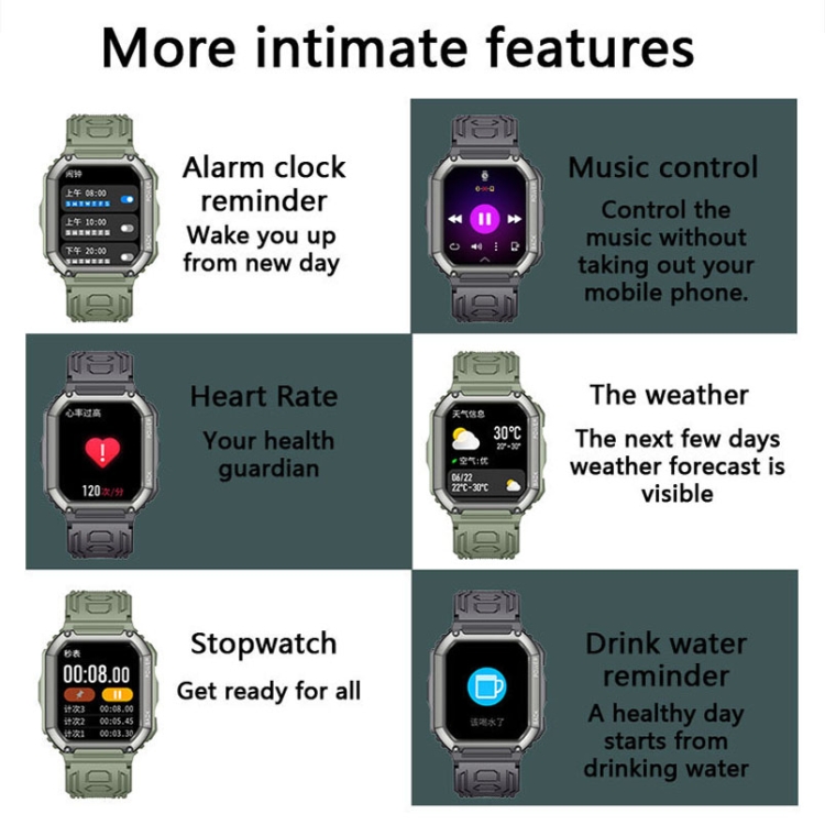 KR06 Reloj de llamadas inteligente con control de la presión arterial y ...