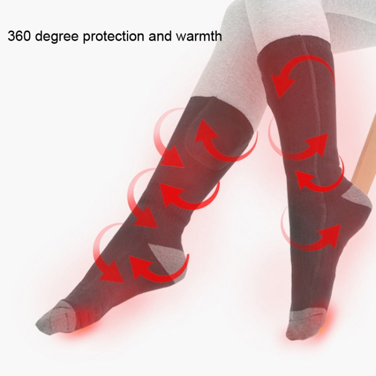 3-speed Temperature Regulation Electric Heating Socks Long Tube Warm ...