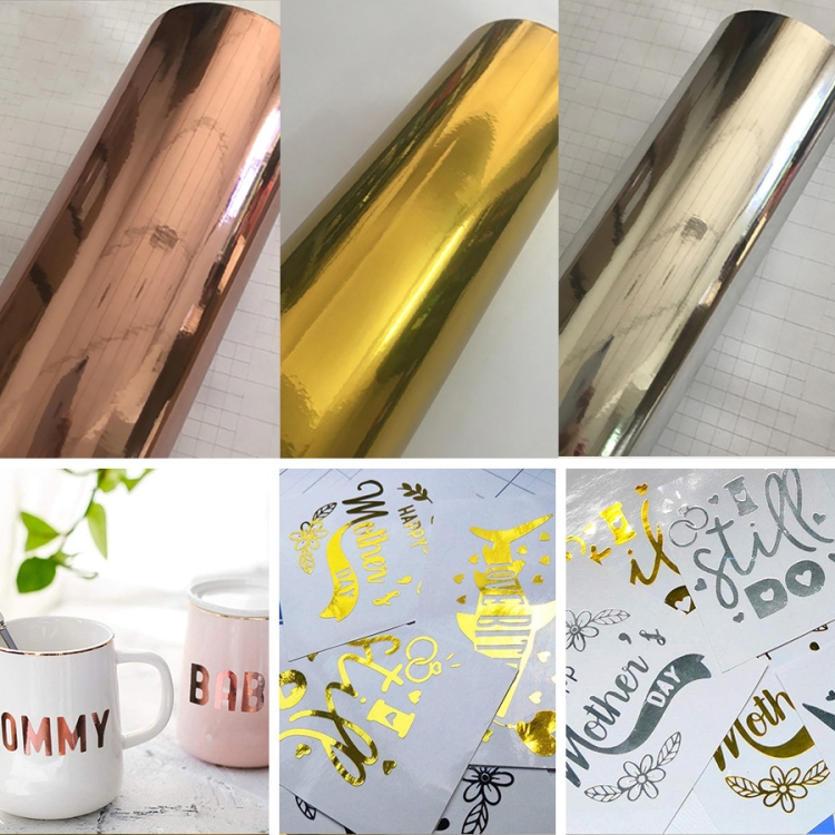 30cm x 150cm Glossy Metal Self Adhesive Vinyl Film DIY Cup Sticker Car ...
