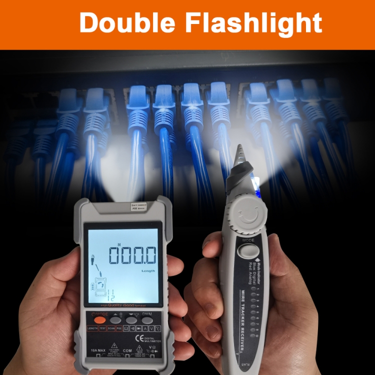 ET618 Rechargeable and Adjustable Network Cable Tester Wire Tracker POE ...