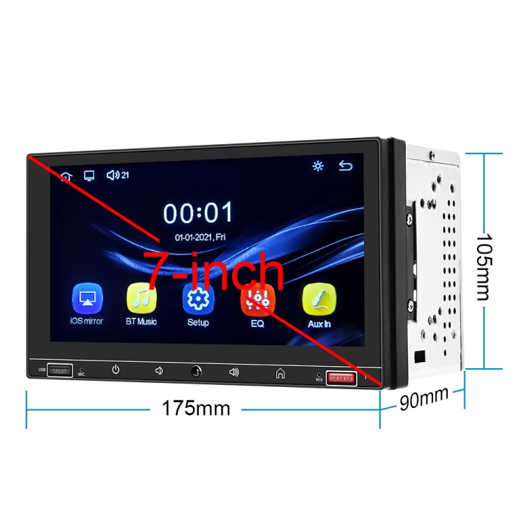 A2916 7 inch Dual-spindle Universal MP5 Car Carplay MP4 Player, Style ...
