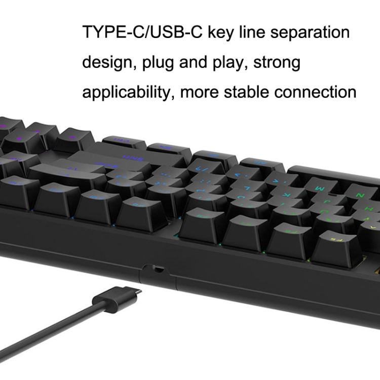 Ajazz AK873 87 Keys Mixed Light Version Hot Swap Wired DIY Customized ...