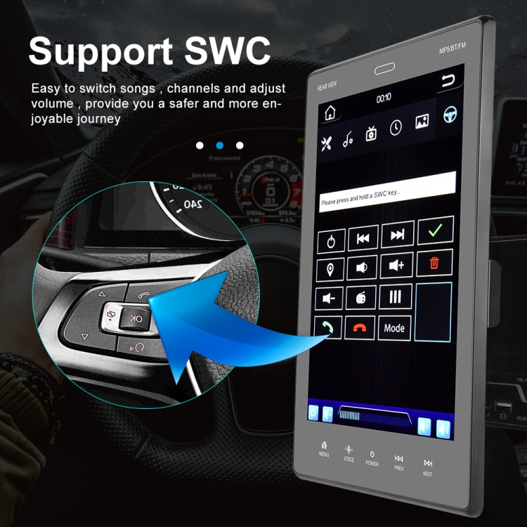 9520C Double Spindle 9.5 inch Vertical Screen Car MP5 Player, Style ...