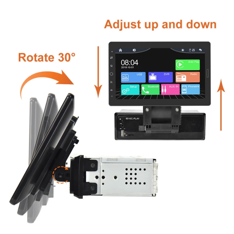 1310C 10.1 inch Car Full Screen Touch HD MP5 Wired Carplay Player ...